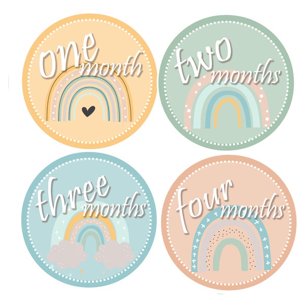 Baby Month Milestone Stickers - Etsy