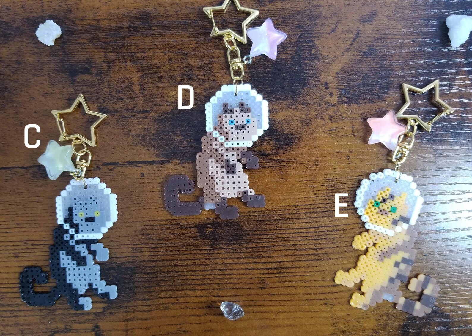 Astronaut Space Kitty Perler Bead Keychains - Etsy
