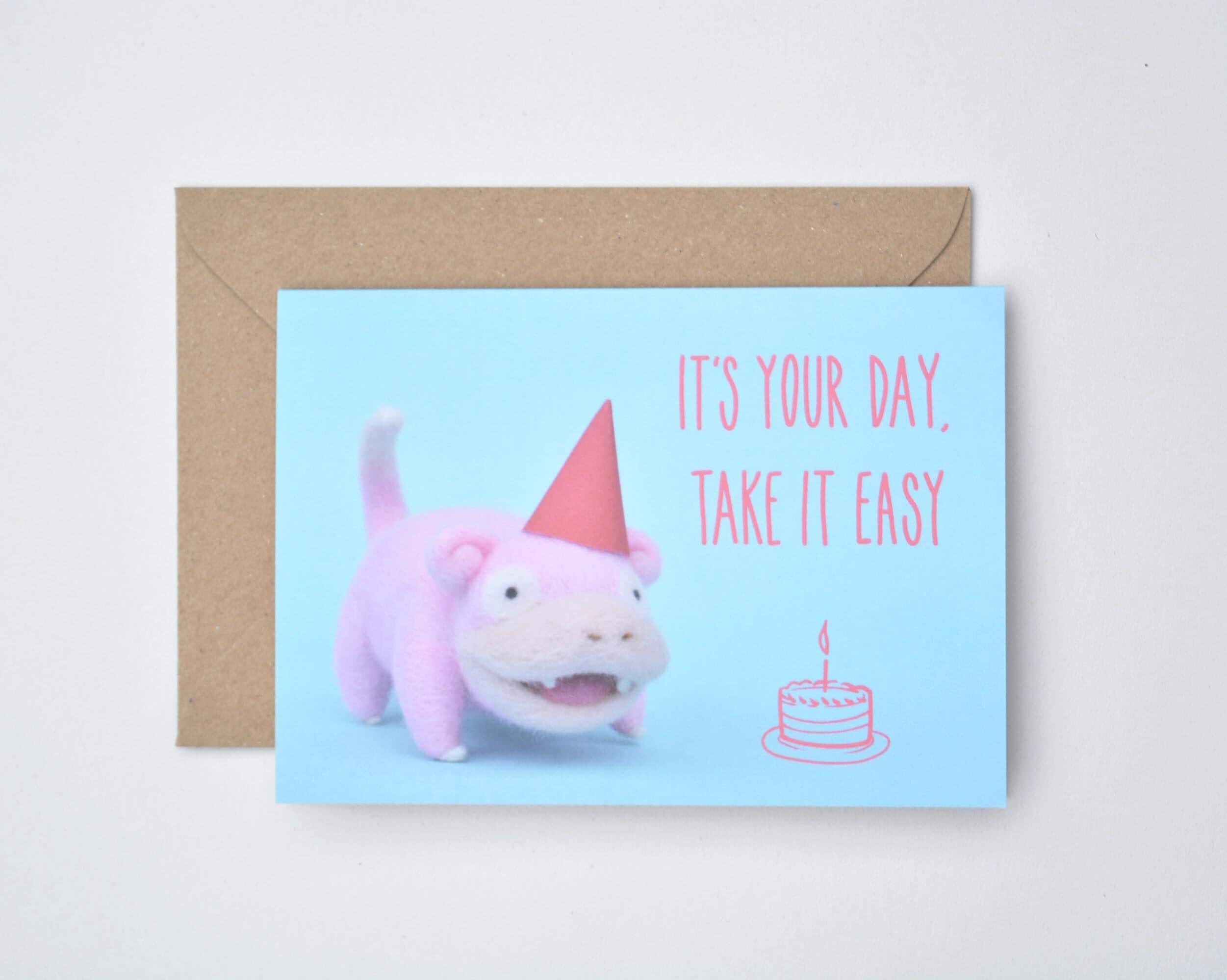 Slowpoke Birthday Greetings Card - Etsy