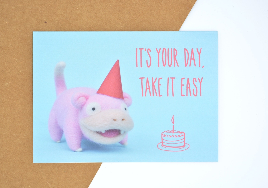 Slowpoke Birthday Greetings Card - Etsy