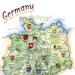 Germany Watercolor Map Art Print Including Berlin, Hamburg, Cologne and ...