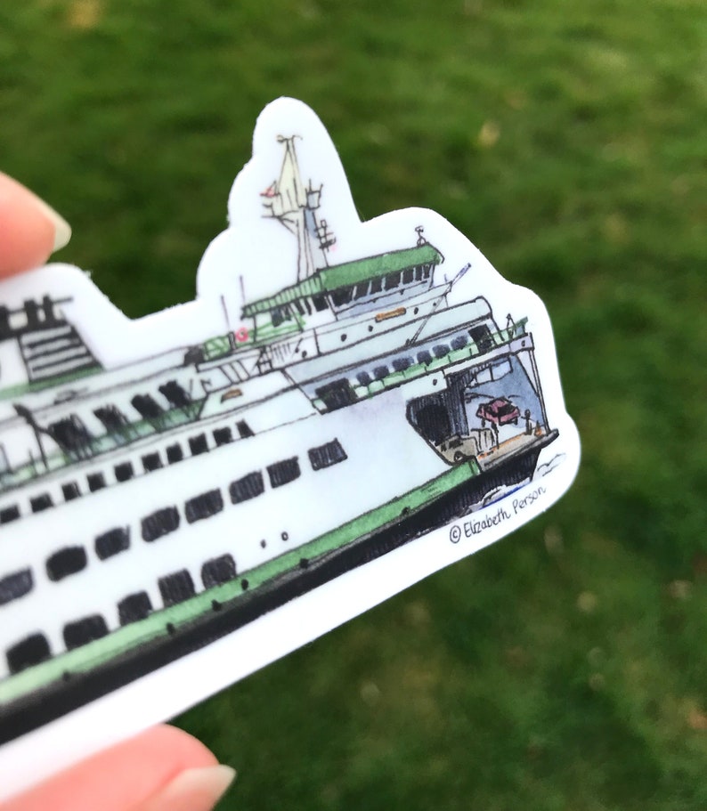 Ferry Sticker Washington State Ferries Ferry Boat Seattle San - Etsy