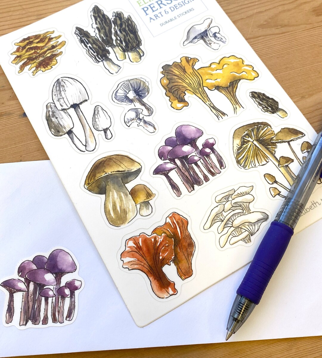 Mushrooms Sticker Sheet - Etsy