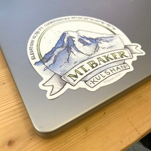 Mount Baker Vinyl Sticker for Computer Car Laptop Water Bottle - Etsy