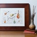 Bluegrass Illustration Artwork Instruments Banjo Bass Mandolin Steel ...