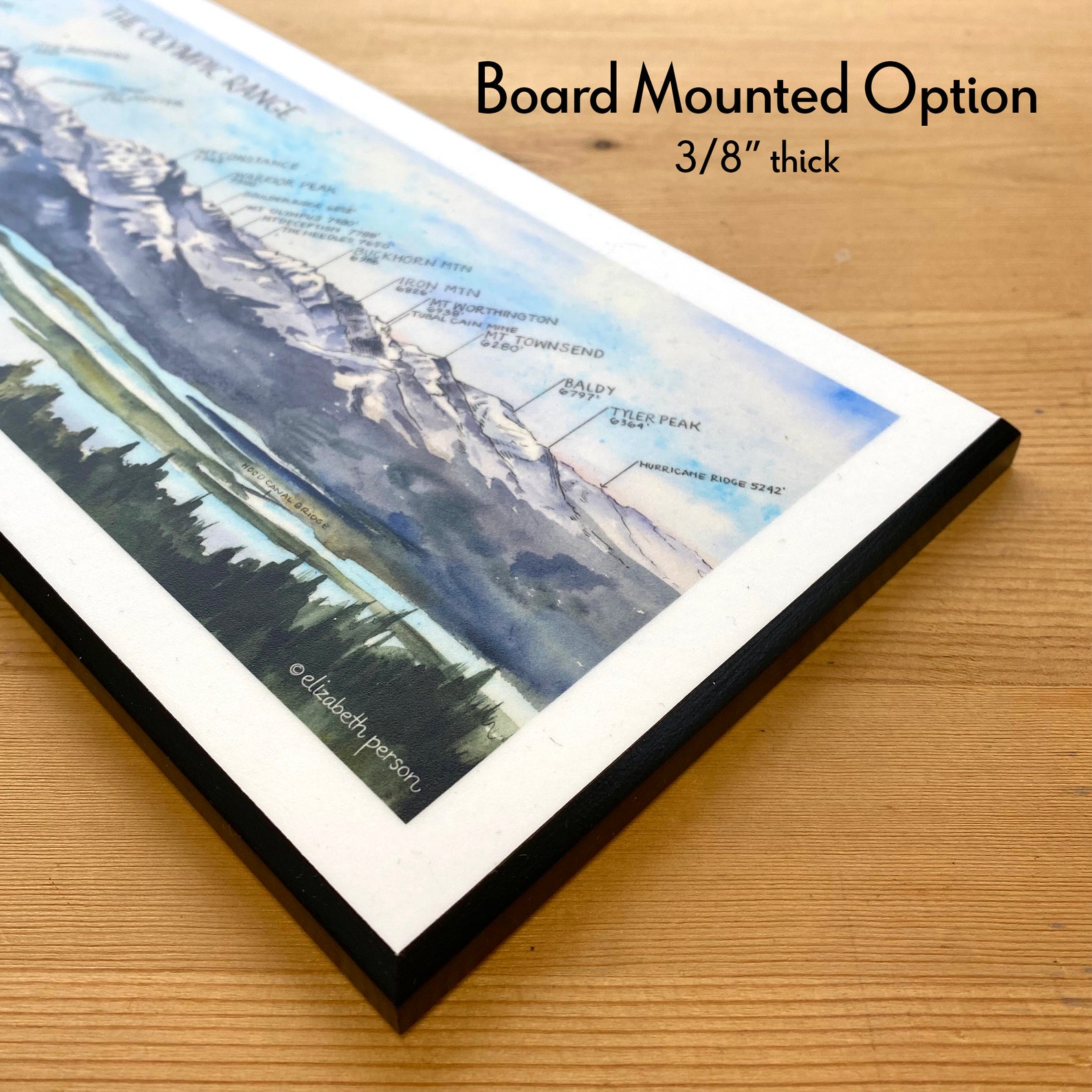 The Olympic Range Watercolor Illustration Peninsula Mountains Olympus ...