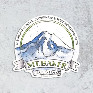 Mount Baker Vinyl Sticker for Computer Car Laptop Water Bottle - Etsy
