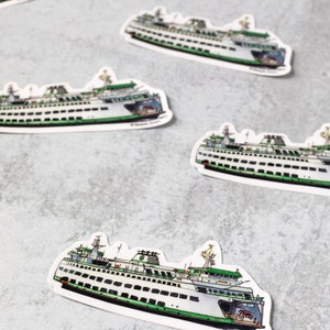 Ferry Sticker Washington State Ferries Ferry Boat Seattle San Juan ...