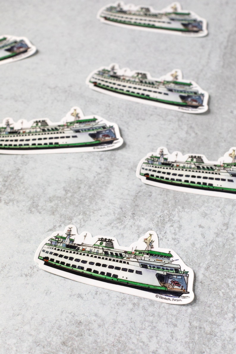 Ferry Sticker Washington State Ferries Ferry Boat Seattle San - Etsy
