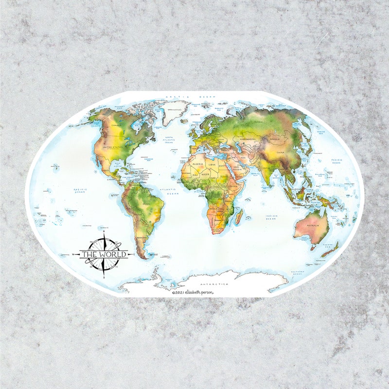 World Map Vinyl - Etsy