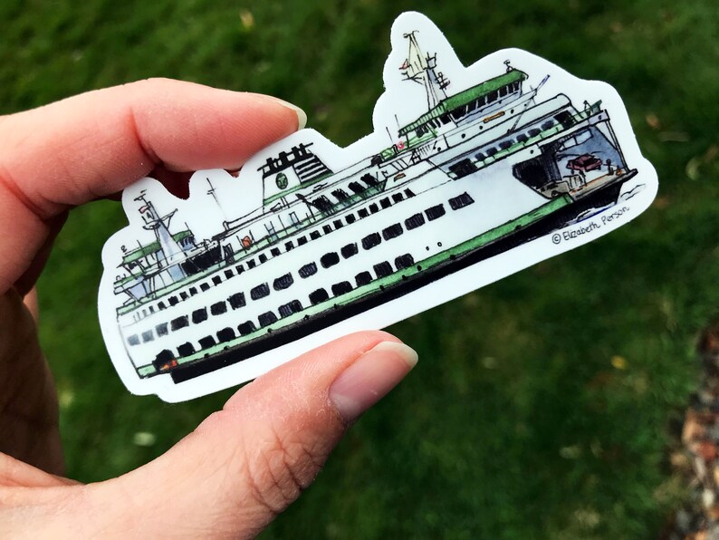 Ferry Sticker Washington State Ferries Ferry Boat Seattle San - Etsy