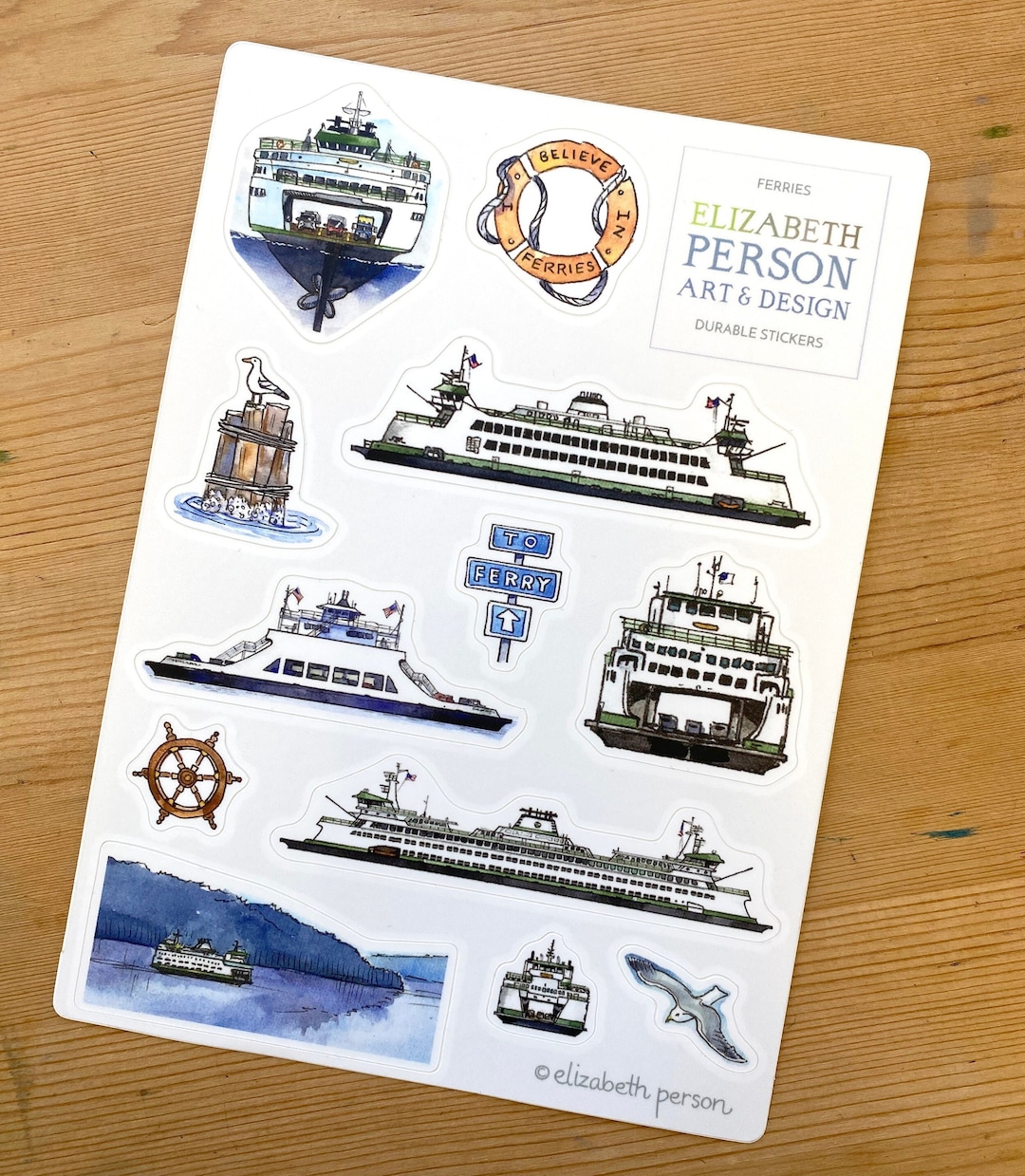 Ferries Sticker Sheet - Etsy