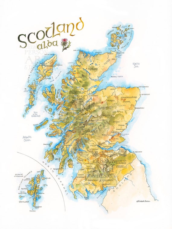 Mapa De Las Tierras Altas De Escocia Tierras Altas De Escocia, El