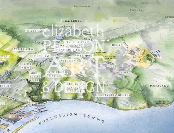 City Of Everett Neighborhood Map