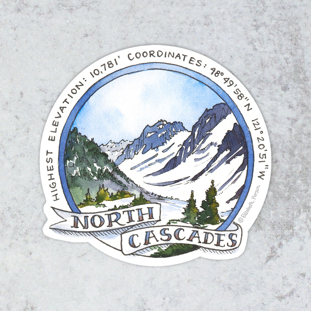 North Cascades Vinyl Sticker for Computer Car Laptop Water Bottle - Etsy