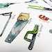 Tools Watercolor Illustration Art Print Tool Chart Gift for - Etsy