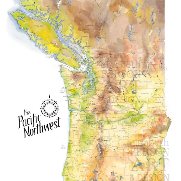 Pacific Northwest Art - Etsy