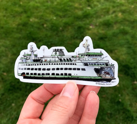Ferry Sticker Washington State Ferries Ferry Boat Seattle San - Etsy