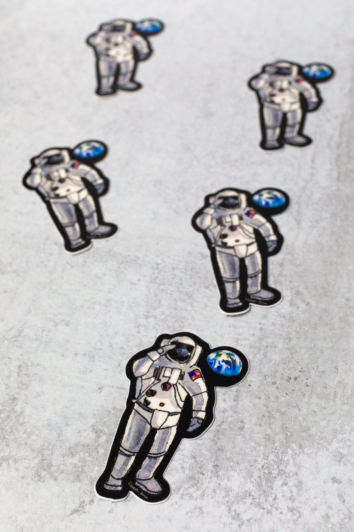 Astronaut Watercolor Vinyl Sticker Moon Landing Apollo 11 | Etsy