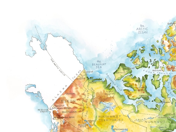 Physical Quebec Map
