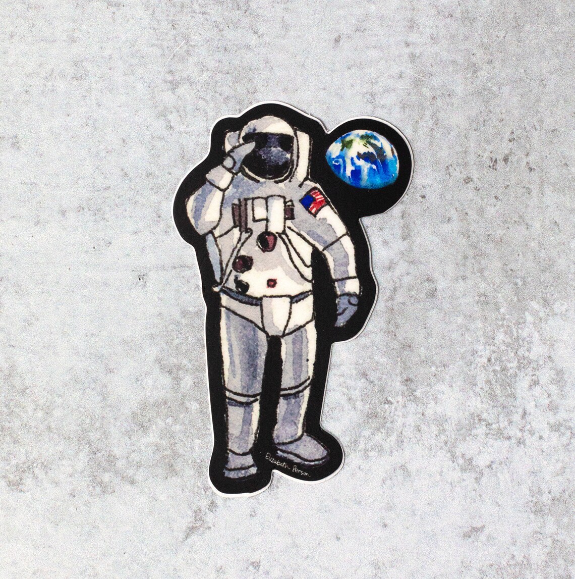 Astronaut Watercolor Vinyl Sticker Moon Landing Apollo 11 | Etsy