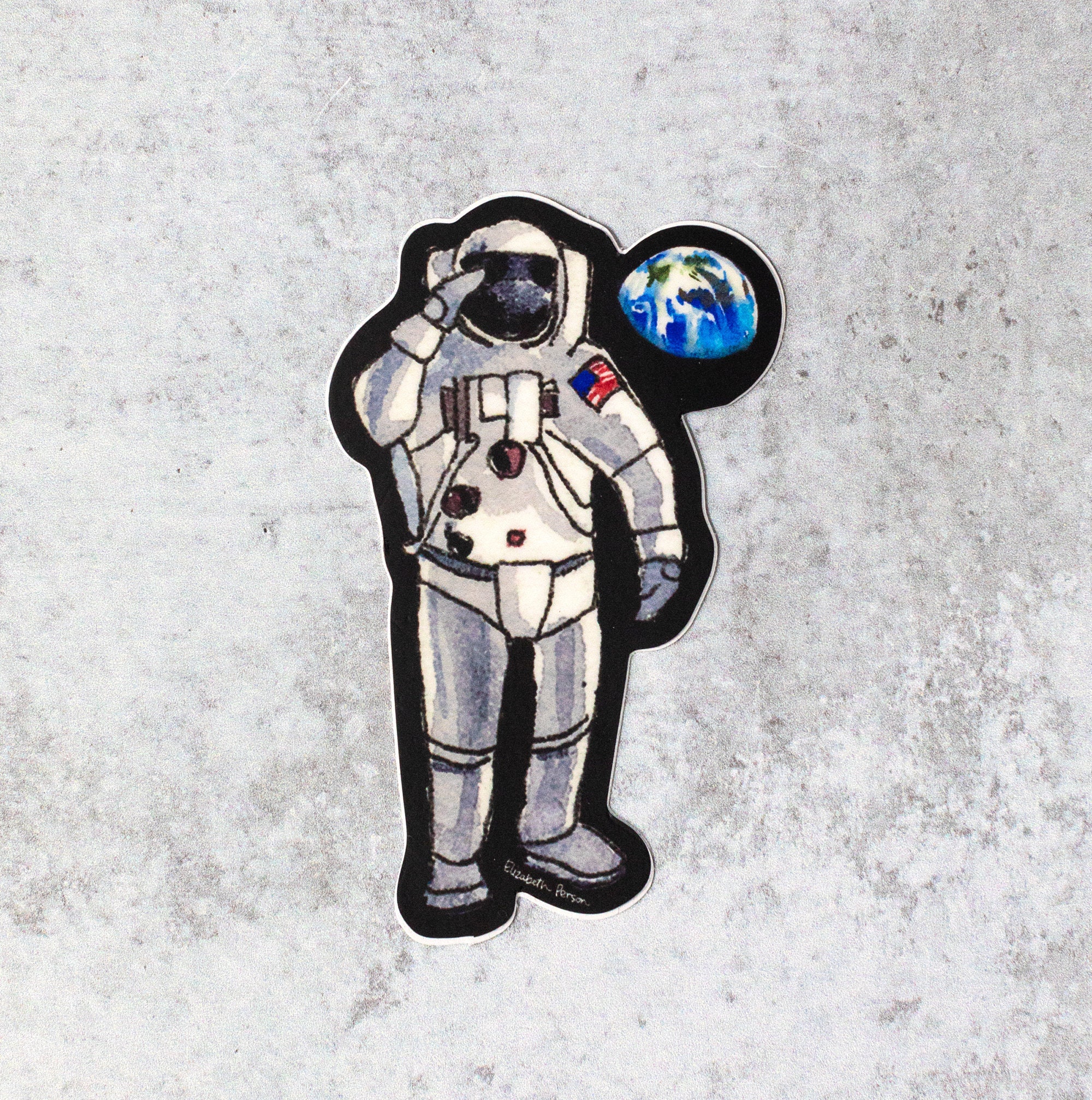 Astronaut Watercolor Vinyl Sticker Moon Landing Apollo 11 | Etsy