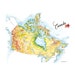 Canada Map Watercolor Illustration Country Map Canadian Province Map ...