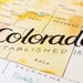 Colorado State Map Watercolor Illustration CO Map County Map Denver Map ...