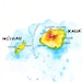 Hawaii Map Watercolor Illustration HI Hawaiian Islands Hawaii Map Art ...