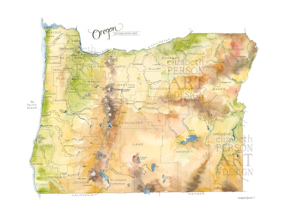 Oregon State Map Printable Oregon Base Map