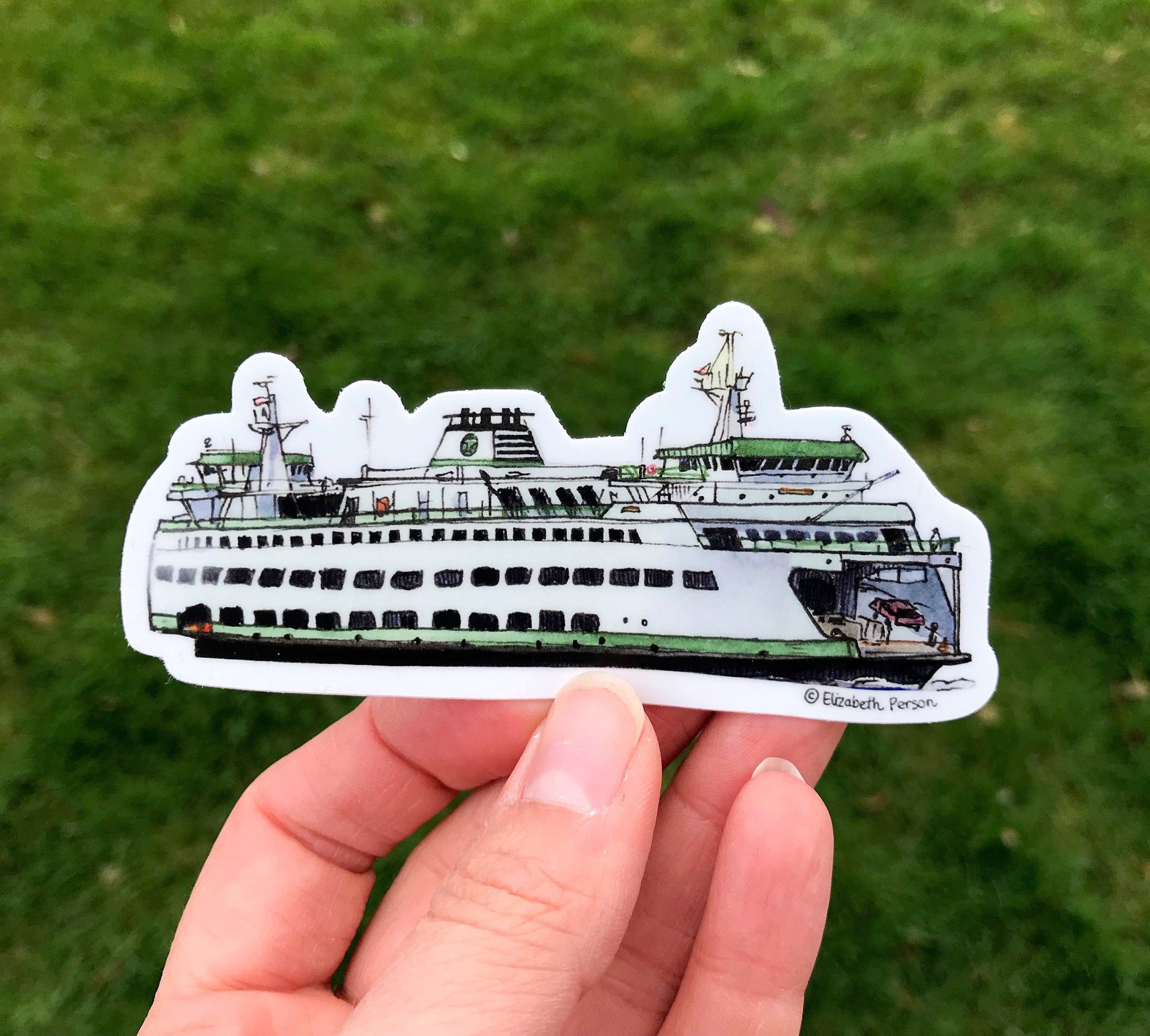 Ferry Sticker Washington State Ferries Ferry Boat Seattle San Juan ...