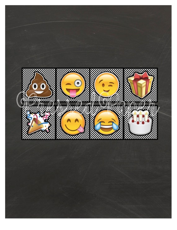 Items similar to Emoji Banner-8 Emoji Character Party Banner-BONUS ...