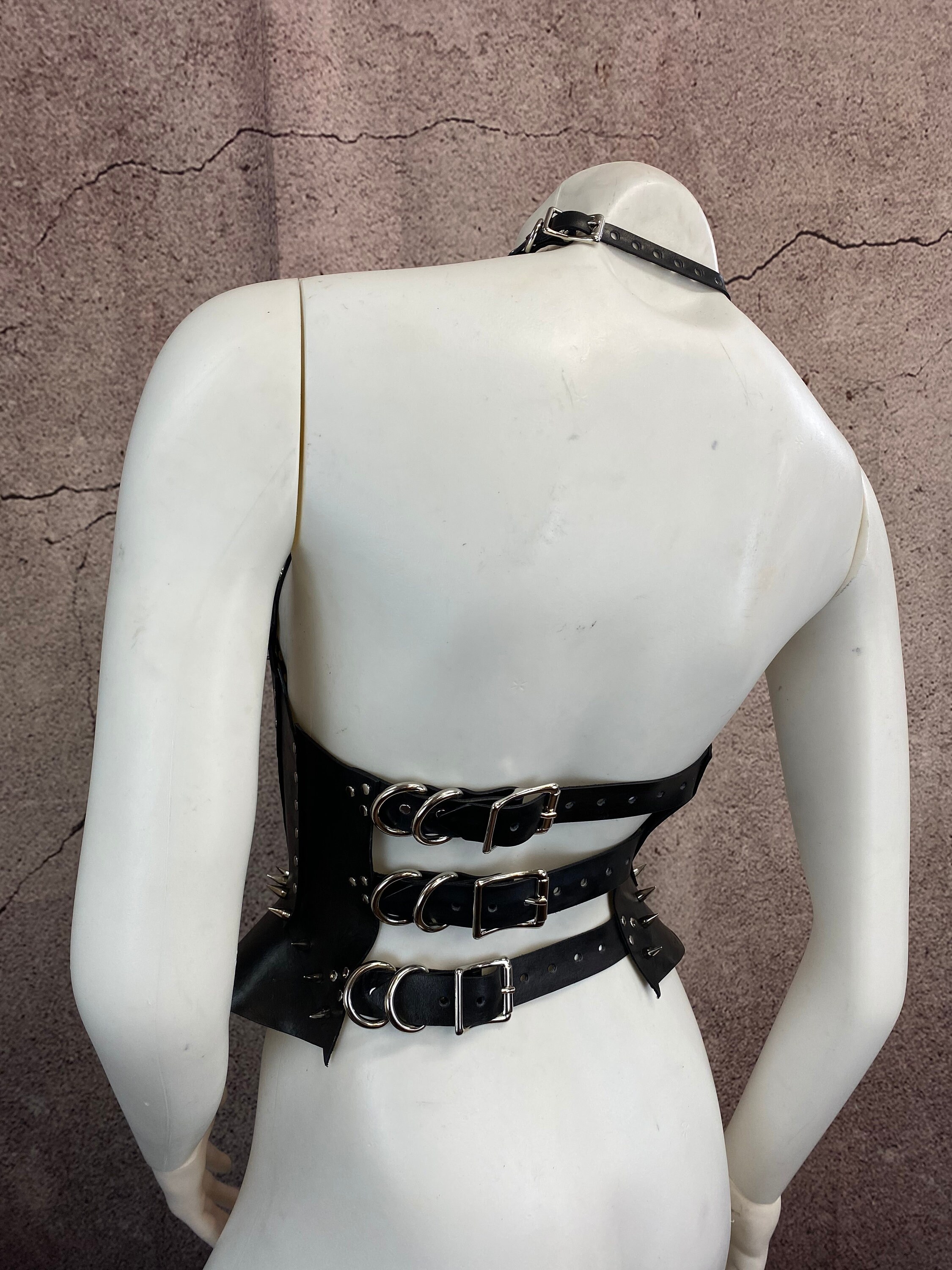 The Jayne Spiked Corset Leather Fashion Corset with Spikes | Etsy