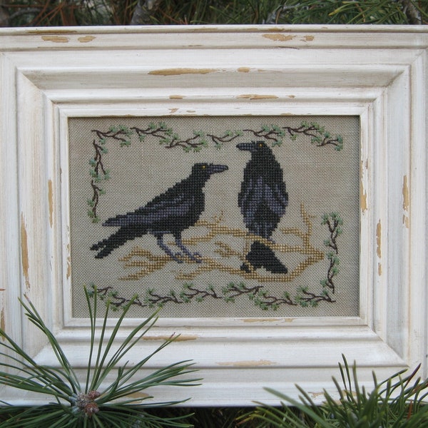Raven Cross Stitch - Etsy