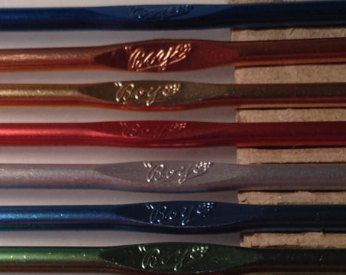 BOYE Brand, Made in USA, Aluminum, "boye", Crochet Hooks, Vintage ...