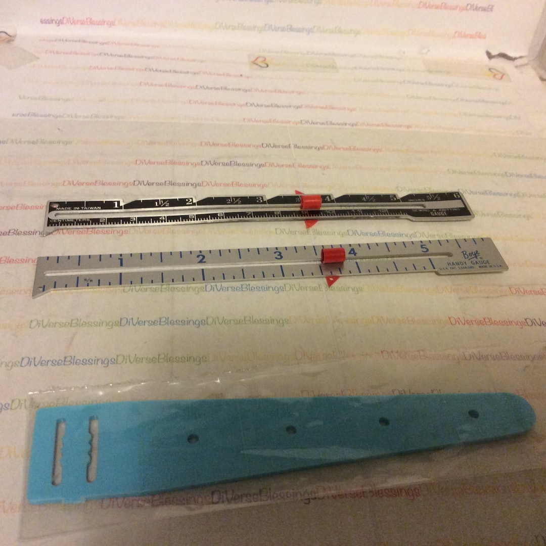 Sewing Gauge, Knitting Gauge, 6 Inch, Ruler, Aluminum or Plastic, Hem ...