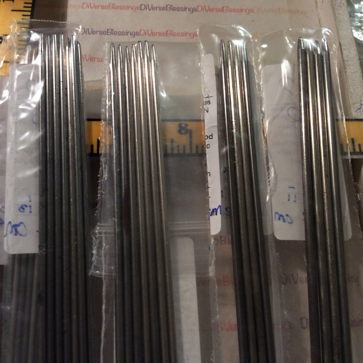 Double Pointed, 22 Cm DPN, Steel, Full Sets, UK Sizes 1.25 Thru 3 Mm ...