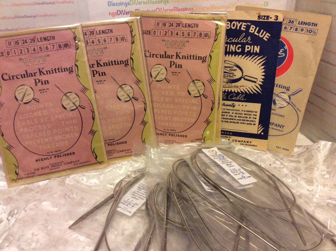 BOYE, Needle Company, Stainless Steel, Circular, Knitting Needles ...