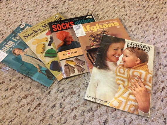 Coats and Clark Knit Crochet Craft Pattern Magazine - Etsy