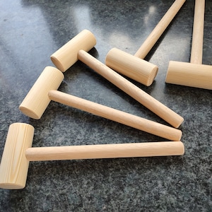 Baby or Young Child Wooden Toy Mallet or Hammer for Playroom Playshool ...