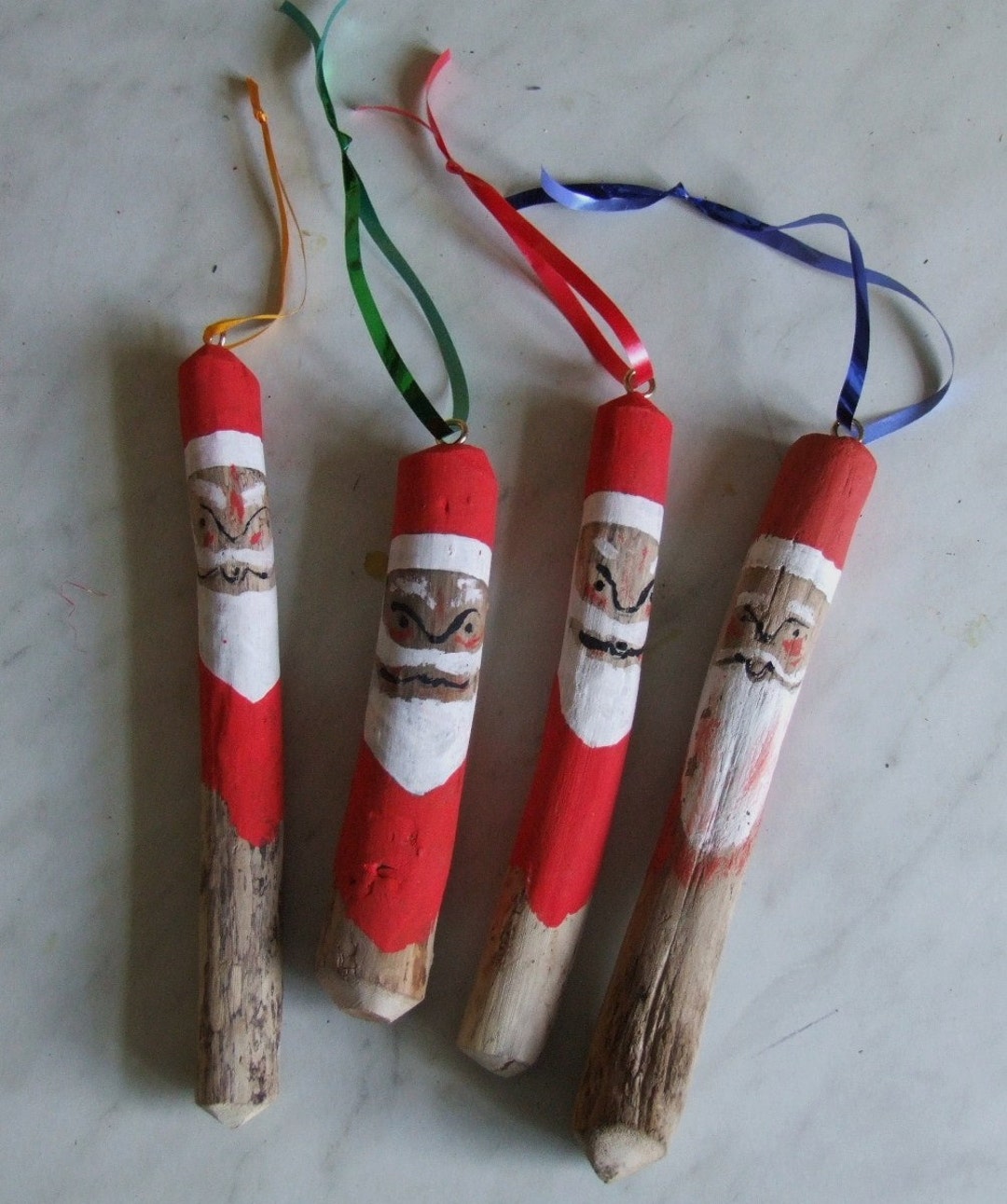 Driftwood Father Christmas Tree Decorations for the Xmas Festive Season ...