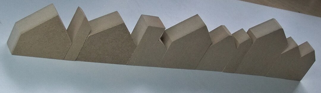 MDF House Shapes Blank Templates of a Terrace of Cottages & - Etsy