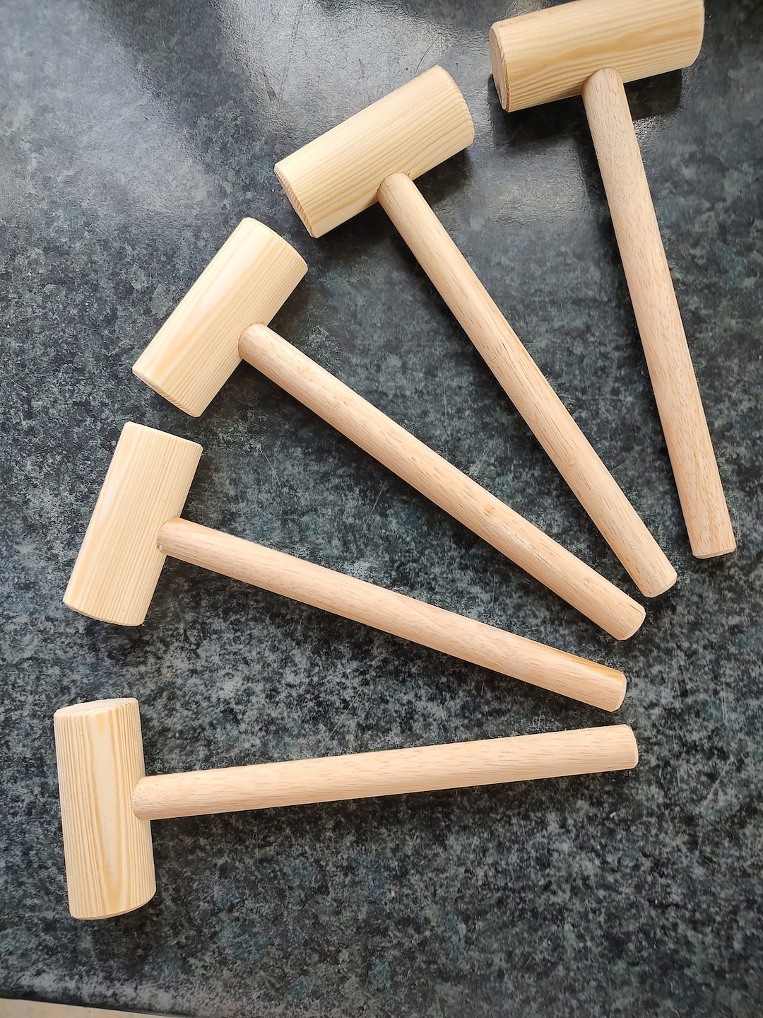 Baby or Young Child Wooden Toy Mallet or Hammer for Playroom Playshool ...