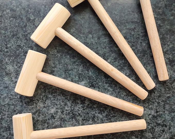 Baby or Young Child Wooden Toy Mallet or Hammer for Playroom Playshool ...