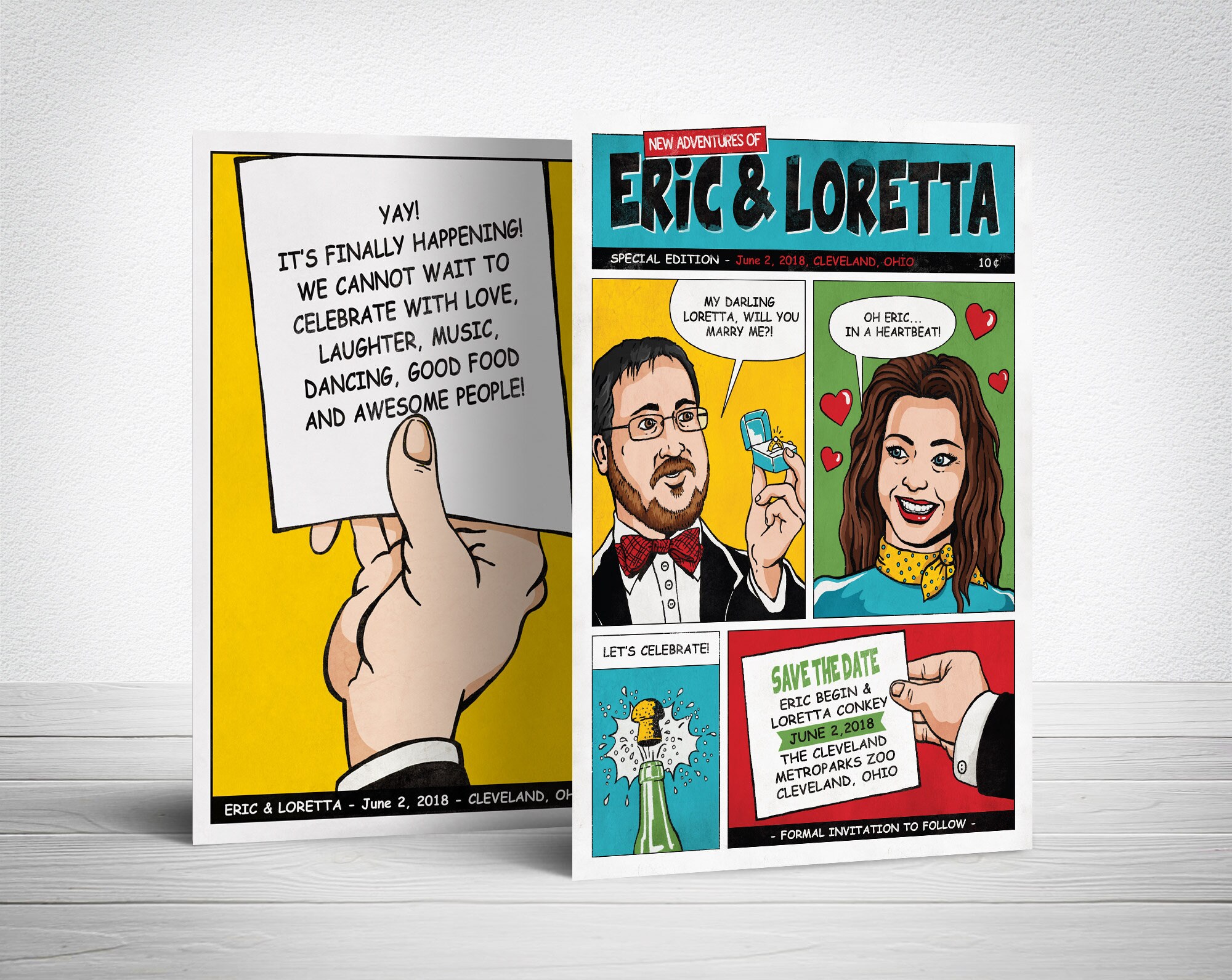 Printable Save the Date / comic book save the date unique | Etsy