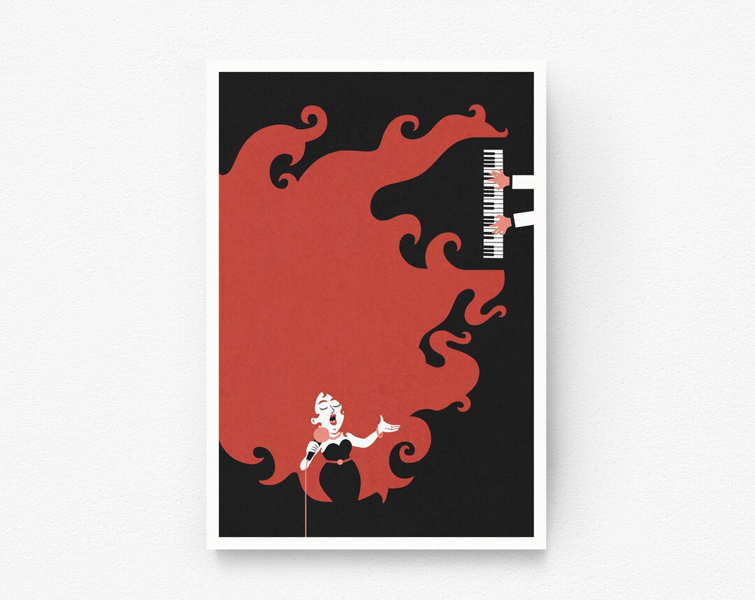 Singer Wall Art, Modern Music Poster, Piano Wall Art, Singer Gifts ...