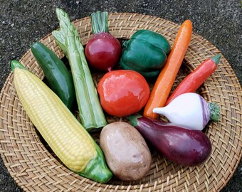 Ceramic vegetables | Etsy