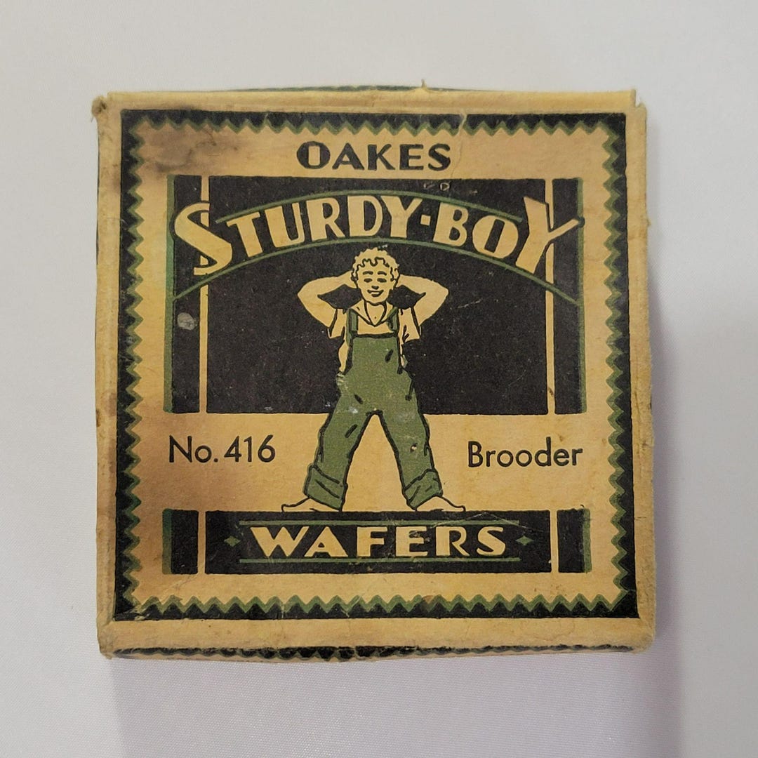 Vintage Oakes Sturdy-boy No. 416 Box & Brooder Wafers for Coal and Oil ...