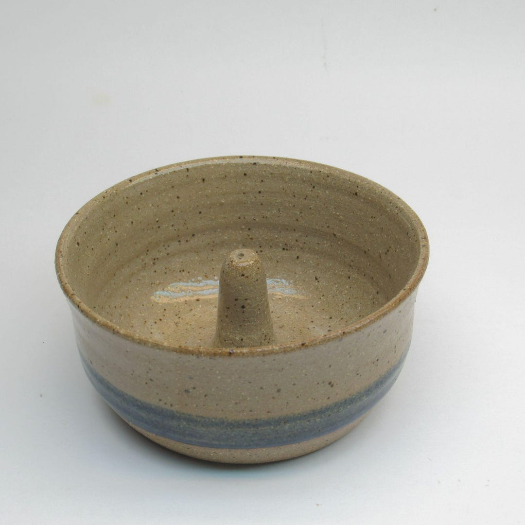 Handmade Stoneware Pottery Apple Baker With Blue Glaze Signed Sally ...