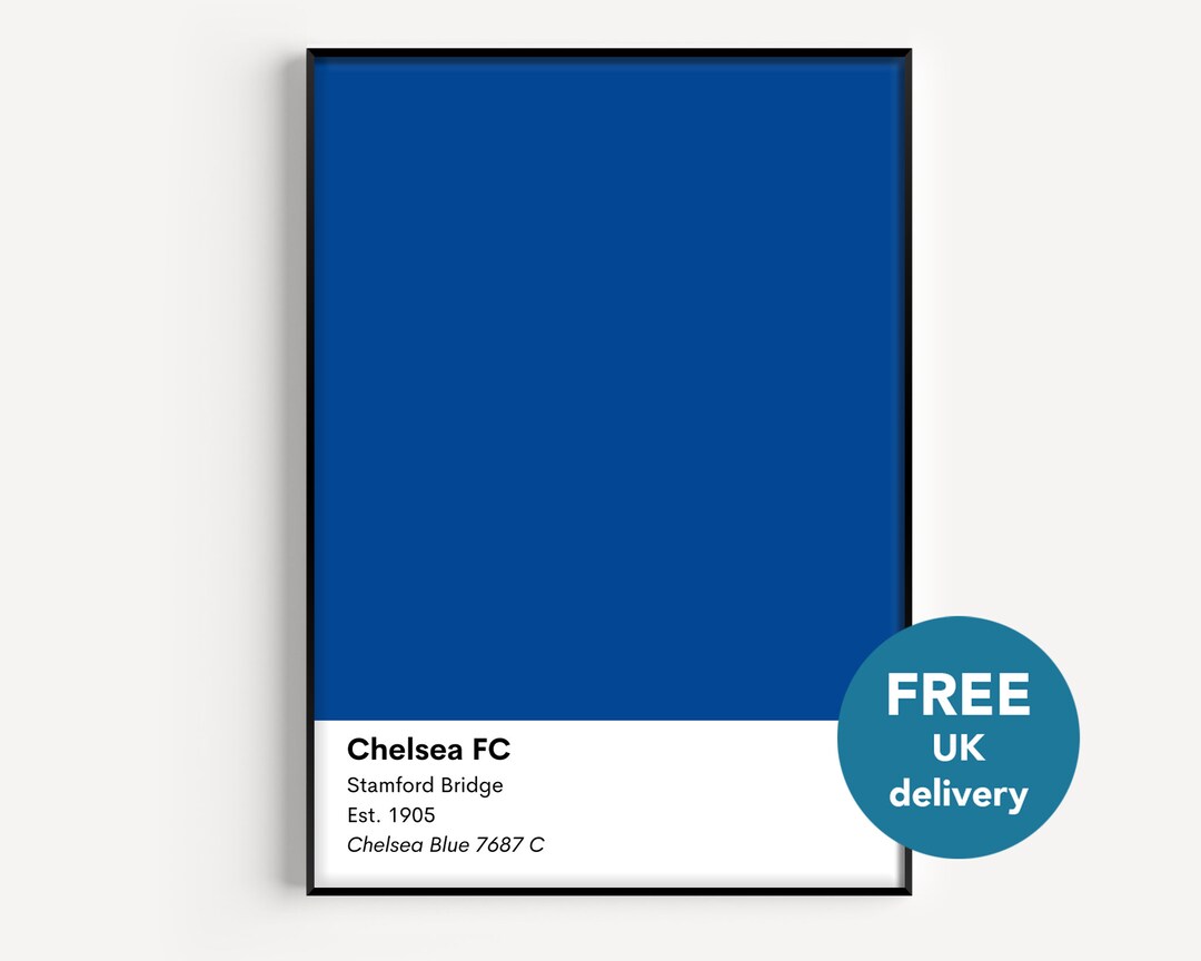 Chelsea FC Pantone Colour Print / Football Wall Art / Football Prints ...